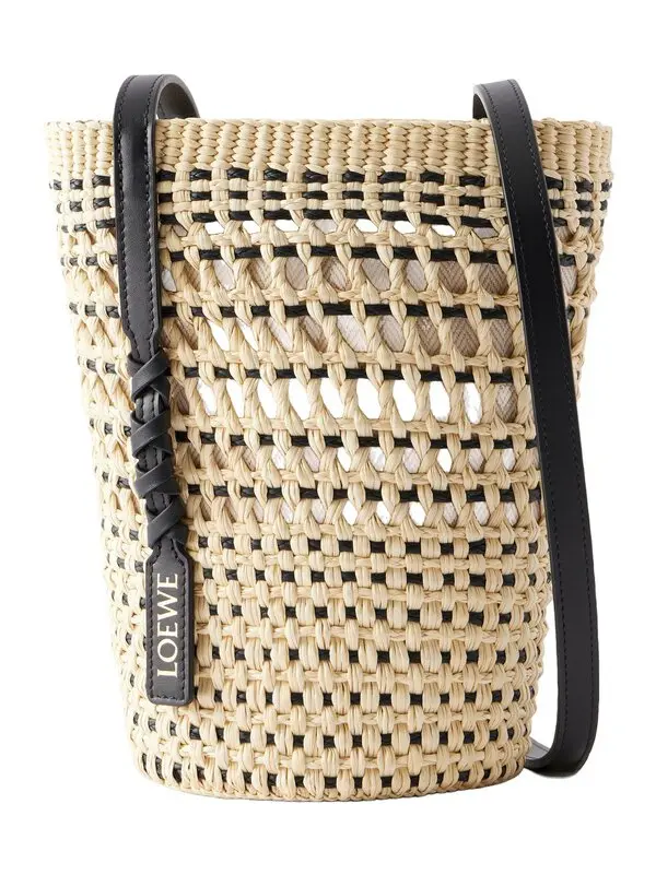 Loewe Braided Raffia Shoulder Bag - Neutrals