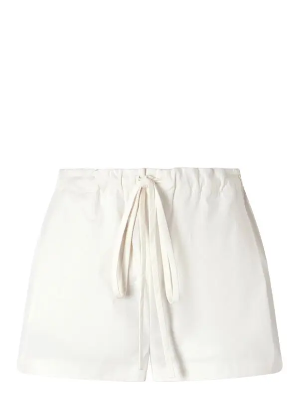 Khaite Cotton And Silk-blend Shorts - White