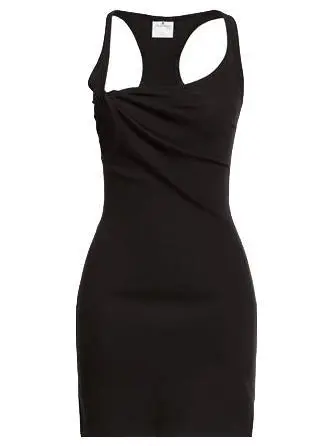 COURREGES Mini Dress In Ribbed Jersey - Black
