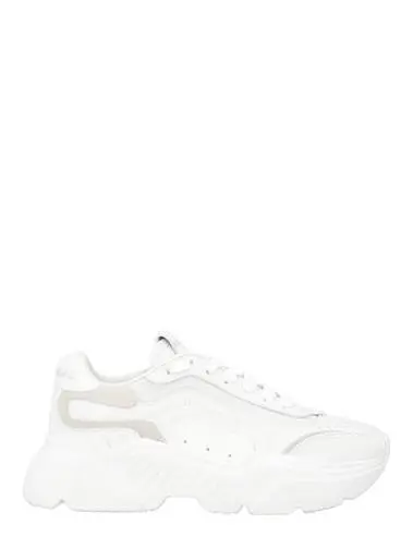 Dolce & Gabbana Sneakers In Calfskin And Textile Fibers - White