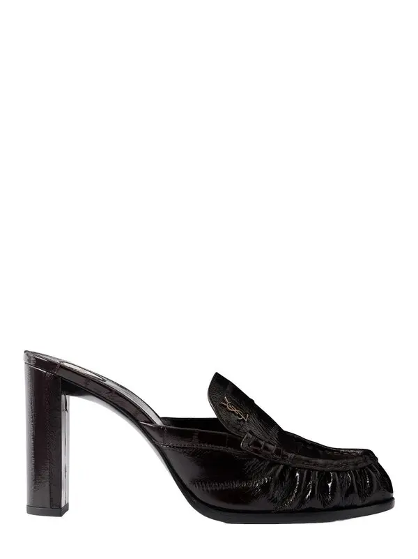 Saint Laurent Le Loafer Eel Pumps - Brown