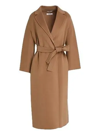 Max Mara Belted Virgin Wool Coat - Beige