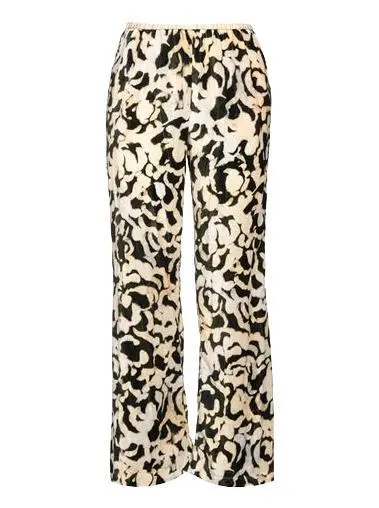 FORTE_FORTE Cream Viscose Polyester Pants - White
