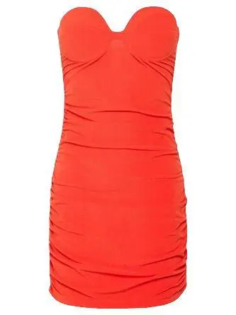 REINA OLGA Strapless Bodycon Mini Dress - Tomato Red