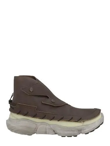 SALOMON Leather High-top Sneakers - Brown