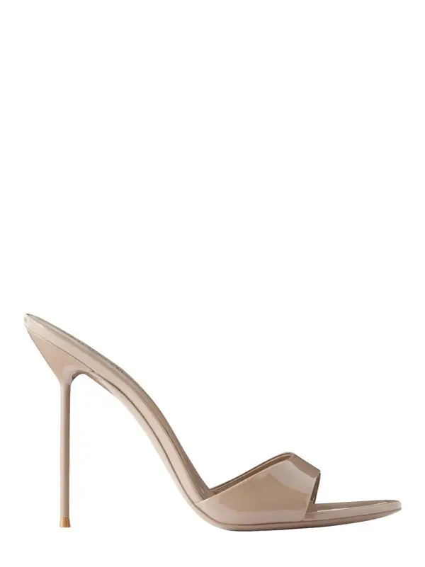 Paris Texas Lidia Patent-leather Mules - Taupe