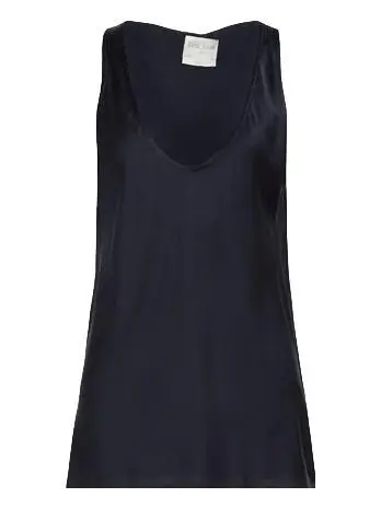 FORTE_FORTE Top In Military Silk And Elastane - Blue