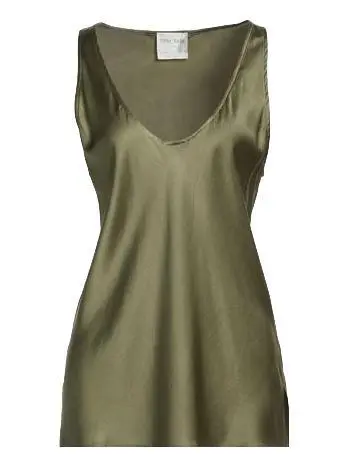 FORTE_FORTE Top In Military Silk And Elastane - Green
