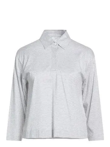 Peserico Striped Jersey Polo Shirt - Grey