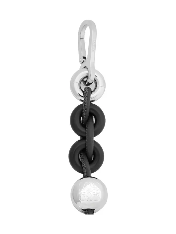 Loewe Donut Chain In Leather Skin - Black