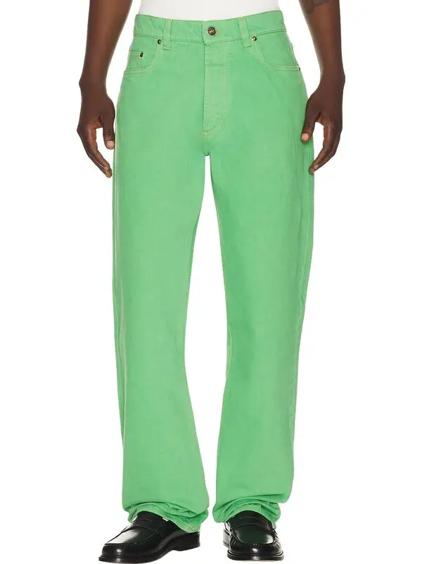 Versace Color Denim Pant - Pale Green