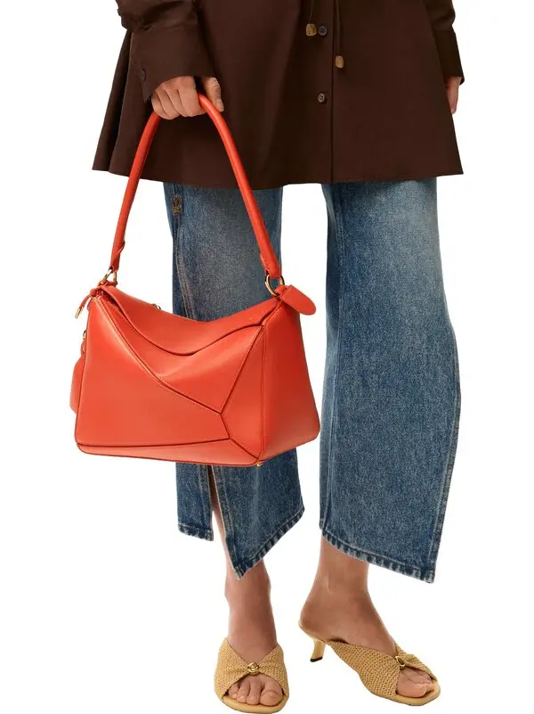Loewe Medium Puzzle Featherlight Bag - Deep Saffron