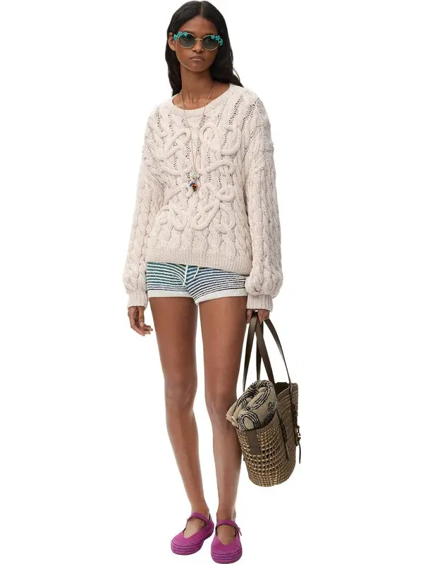 Loewe Anagram Sweater - Ecru