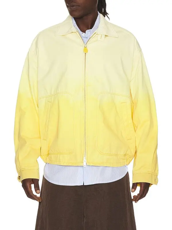 BEAMS Short Blouson Gradation Print - Yellow