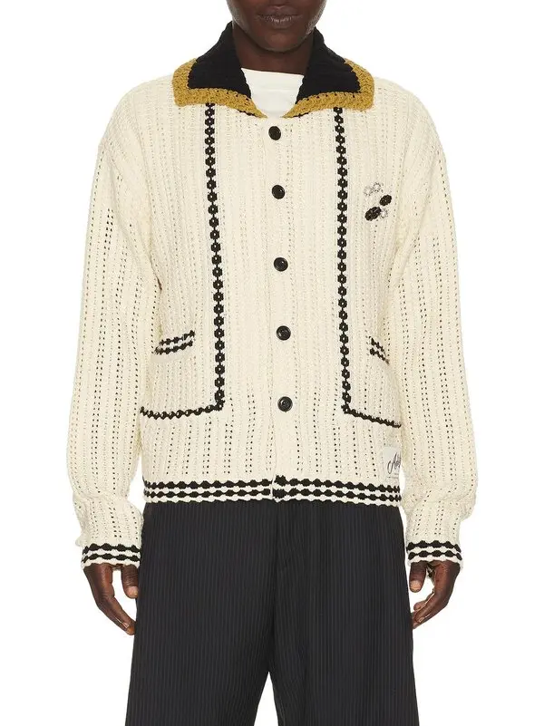 Andersson Bell Fantasia Collar Cardigan - Ecru