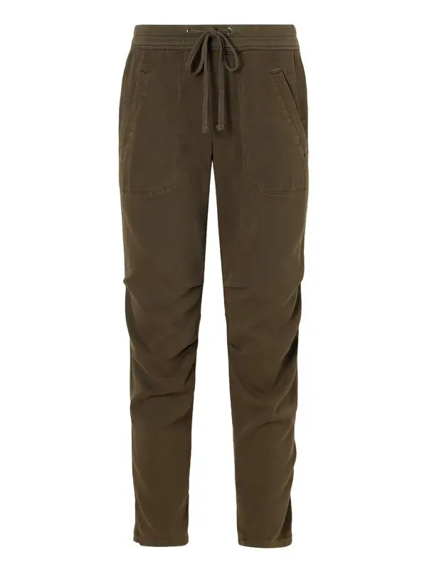 JAMES PERSE Cotton-blend Twill Track Pants - Green
