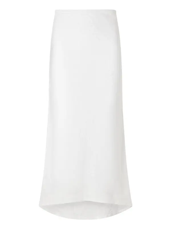 JAMES PERSE Linen-canvas Midi Skirt - White
