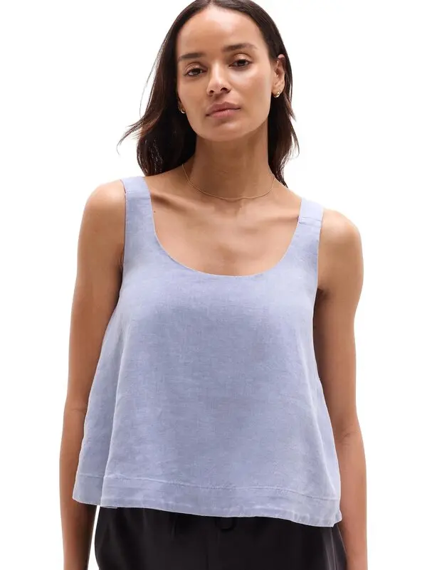 Athleta Retreat Linen Tank - Storm