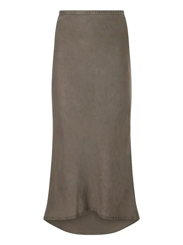 JAMES PERSE Linen Midi Skirt - Green