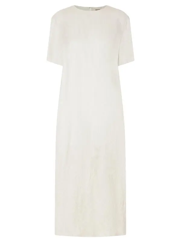 Khaite Webber Crinkled-voile Midi Dress - White
