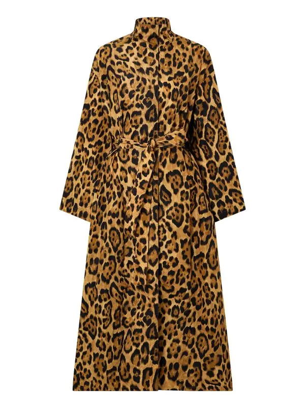 Alaïa Leopard-print Taffeta Trench Coat - Animal Print