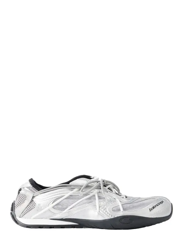 Balenciaga Radar Rubber-trimmed Slip-on Sneakers - Silver