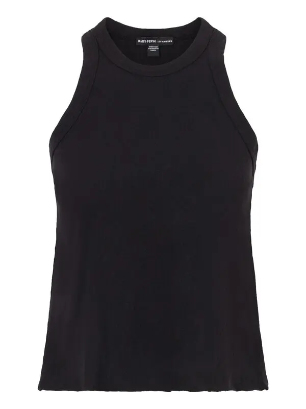 JAMES PERSE Slub Cotton-jersey Tank Top - Black
