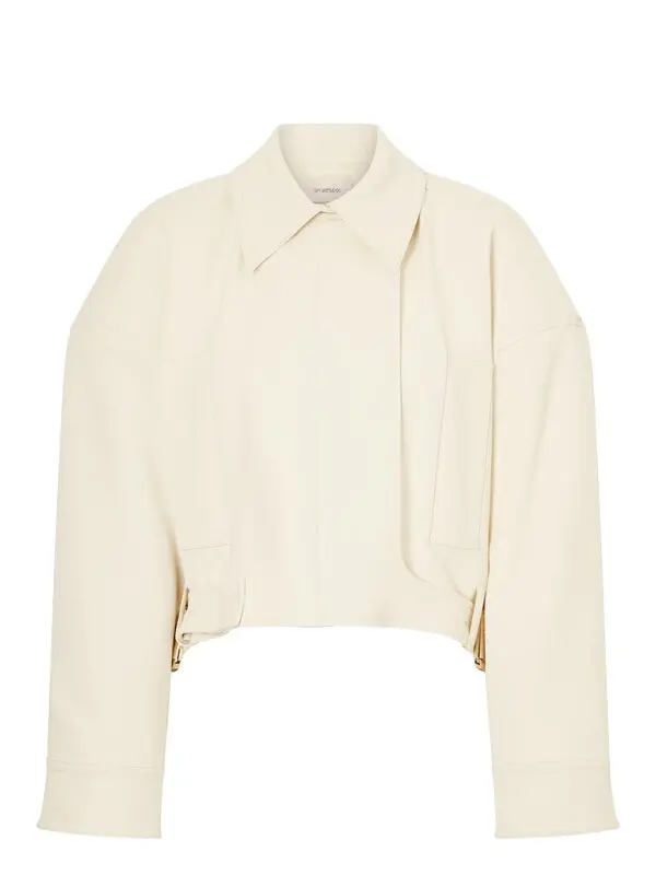 Sportmax Cropped Belted Jacket - Neutrals