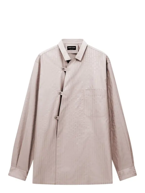Giorgio Armani Cotton And Silk Shirt - Beige