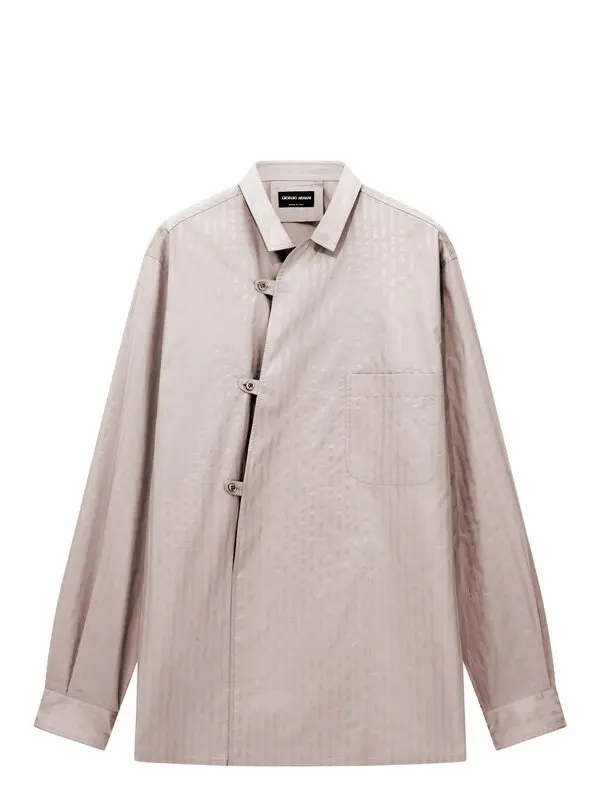 Giorgio Armani Cotton And Silk Shirt - Brown