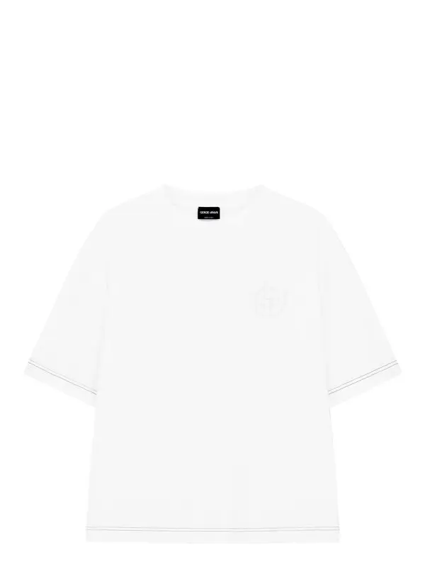 Giorgio Armani Cotton-interlock T-shirt Denim Collection - White