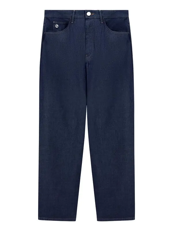Giorgio Armani Five-pocket Cotton And Silk Denim Trousers - Blue