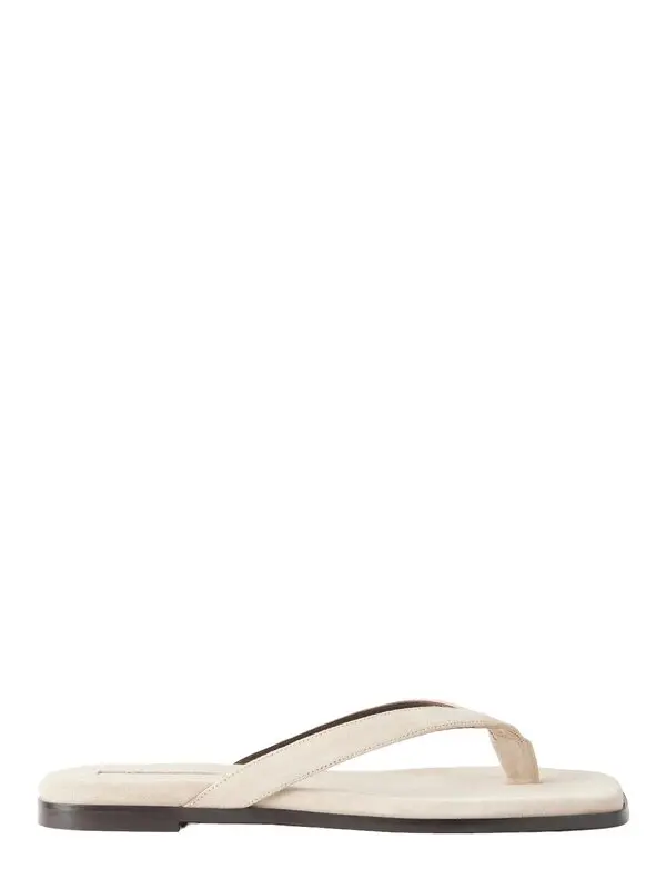 EMME PARSONS Meta Suede Thong Sandals - Neutrals