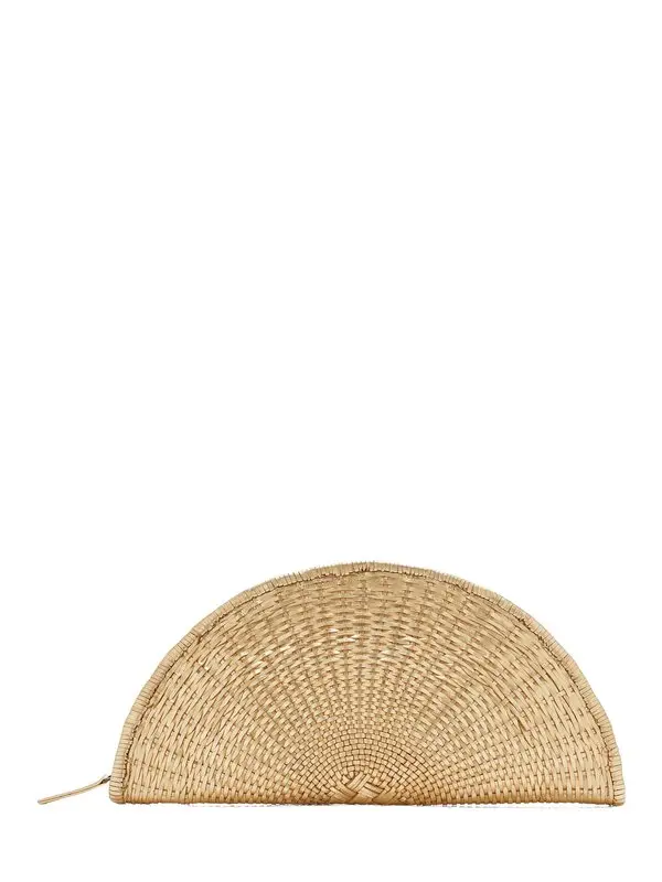 BEMBIEN Perla" Woven Leather Clutch - Gold