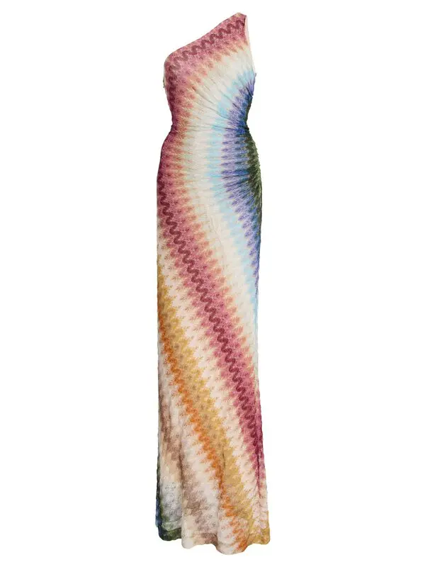 Missoni One-shoulder Knitted Maxi Dress - Multi