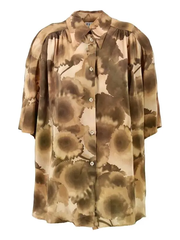 MONDRAIN Printed Shirt - Brown
