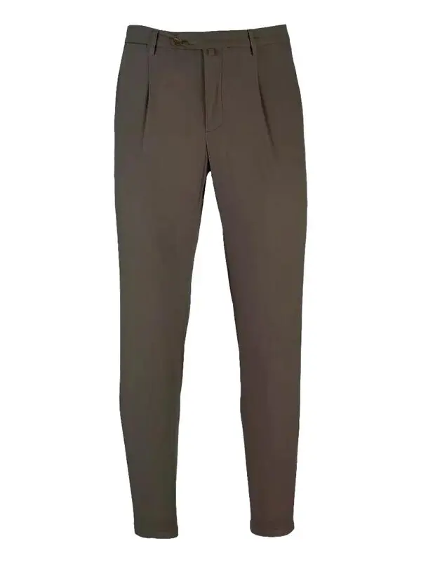 BRIGLIA 1949 Pleated Slim-fit Trousers - Brown