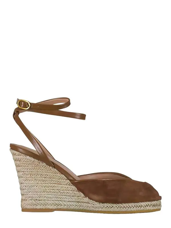 Veronica Beard Pasina Suede Wedge Espadrilles - Brown