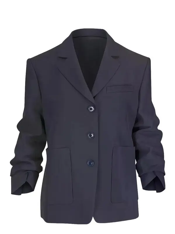 Dorothee Schumacher Single-breasted Ruched-sleeve Blazer - Blue