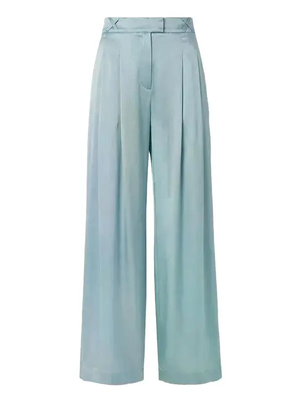 SEMICOUTURE Pleated Wide-leg Trousers - Blue