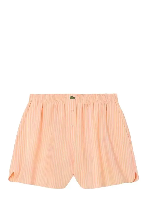 Lacoste Striped Shorts - Orange