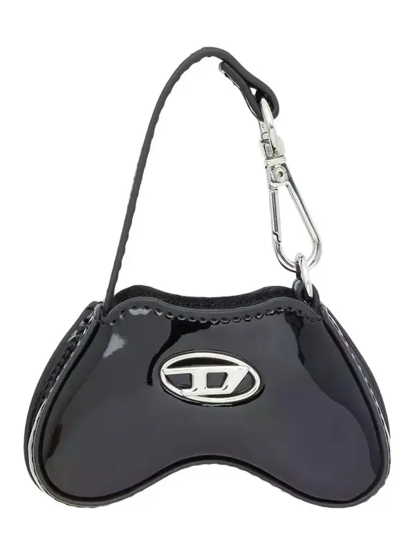 DIESEL® Oval D Bag Charm - Black