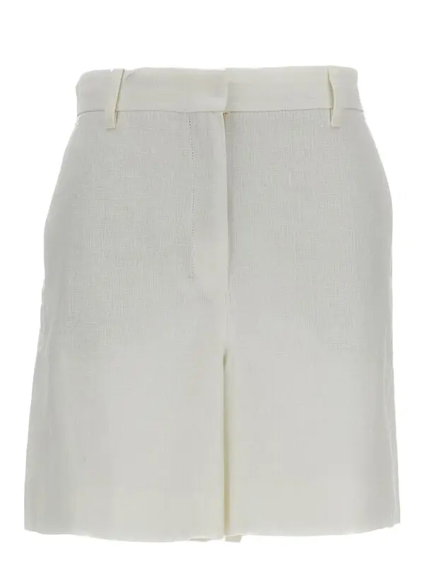Max Mara Linen Party Shorts - White