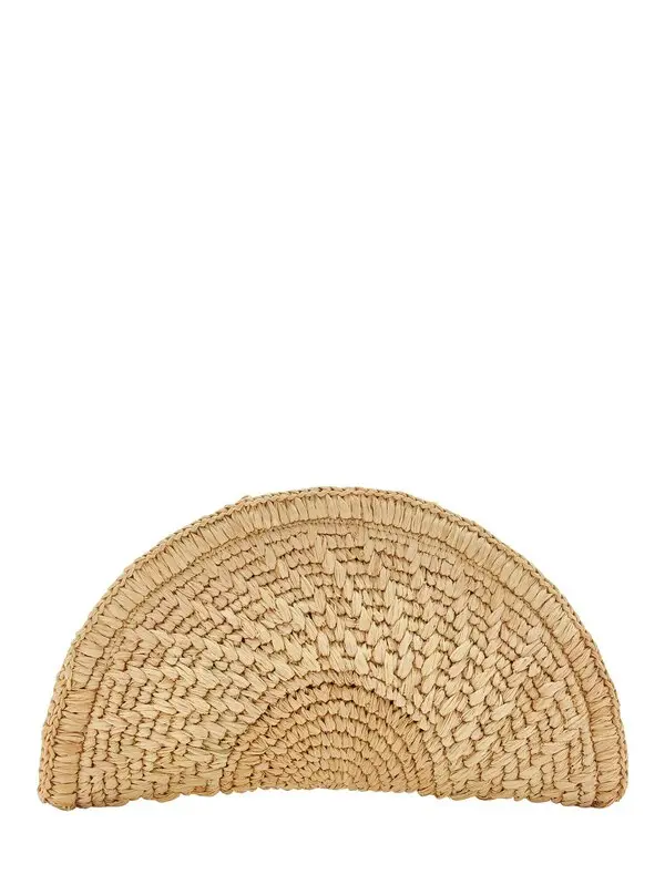 BEMBIEN Exclusive La Isla Perla Raffia Clutch - Neutral