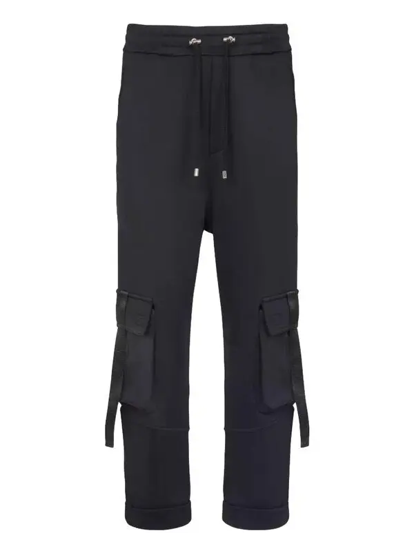 Balmain Silver Vintage Cargo Sweatpants - Black
