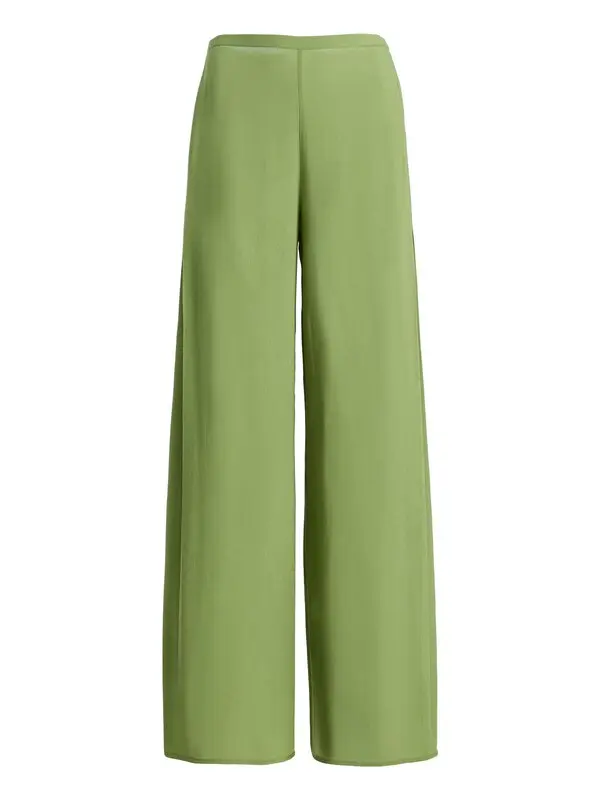 Posse Jane' Crepe Wide-leg Pants - Olive