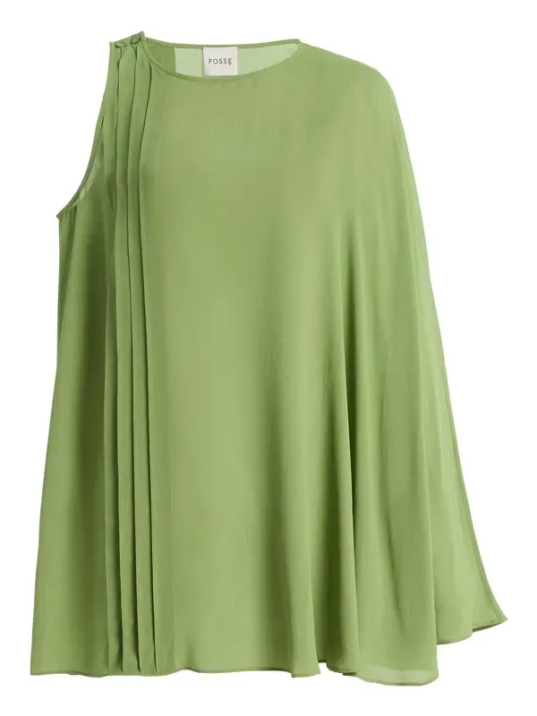 Posse La Isla Jane Crepe Top And Bralette Set - Olive