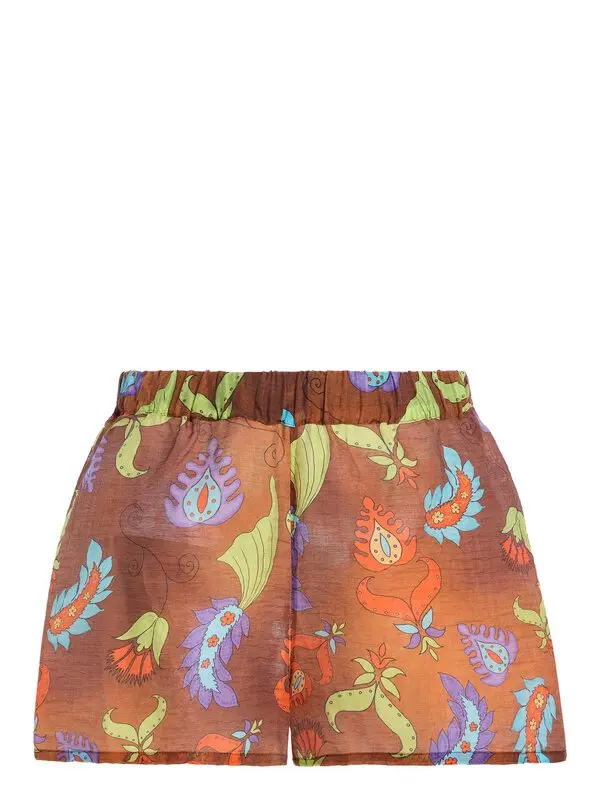 SIEDRES Exclusive La Isla Printed Voile Shorts - Multi