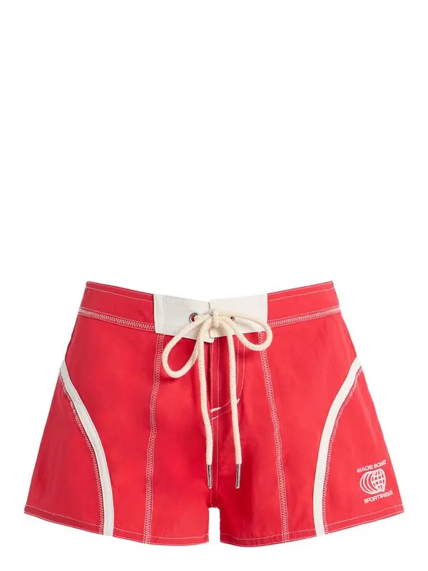 MADE SOME Nylon Micro Shorts - Red