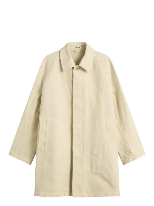 Auralee Garment-dyed Cotton Heavy Twill Short Coat - Dusty Ivory